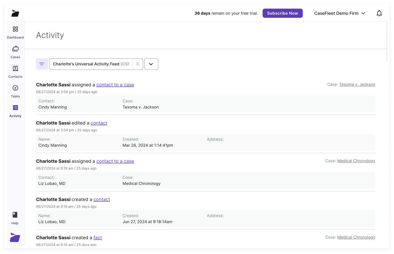 Activity Feed | CaseFleet